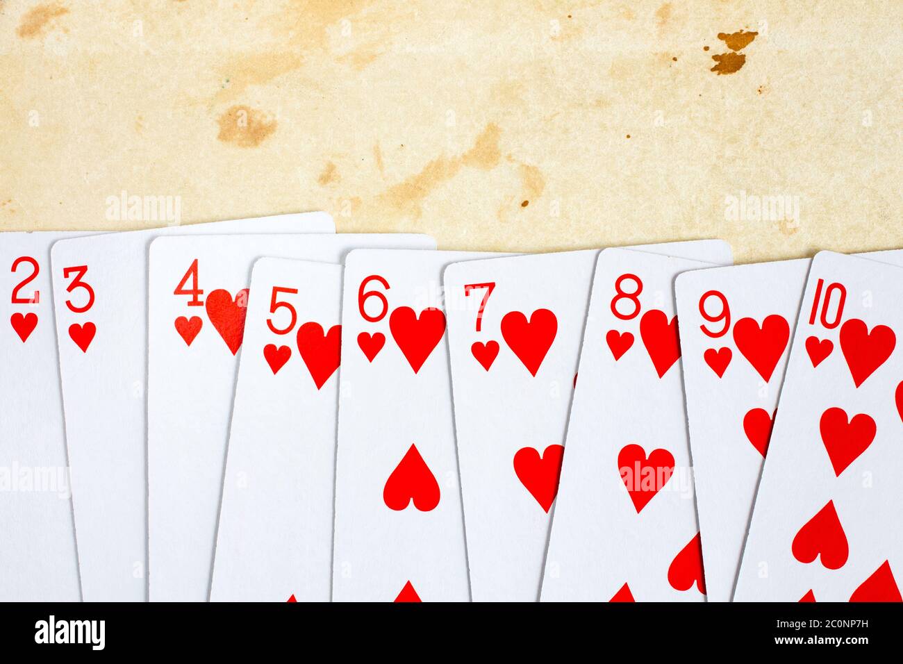 Hearts playing cards set Stock Photo - Alamy