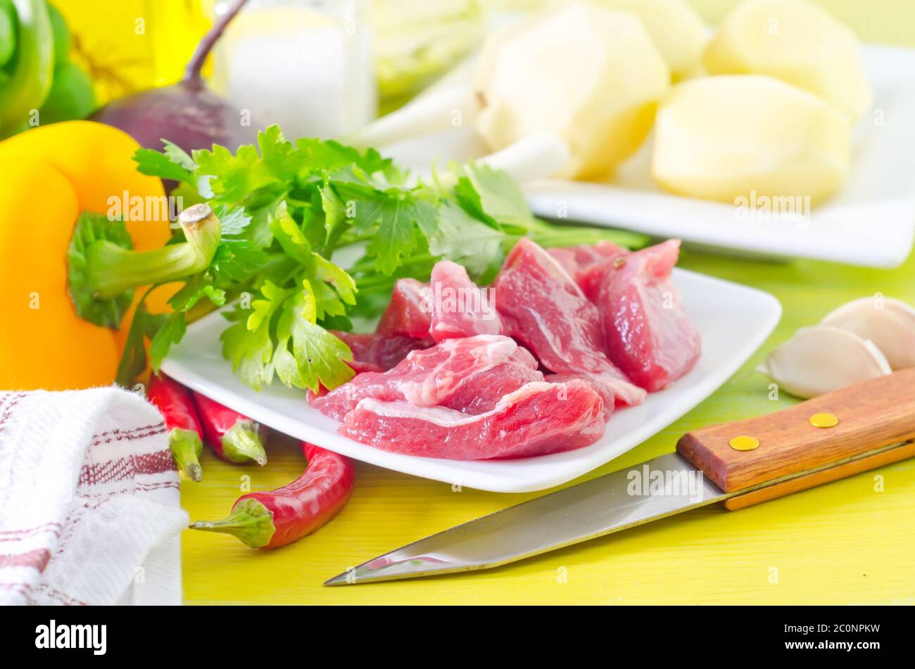 meat and vegetables Stock Photo - Alamy