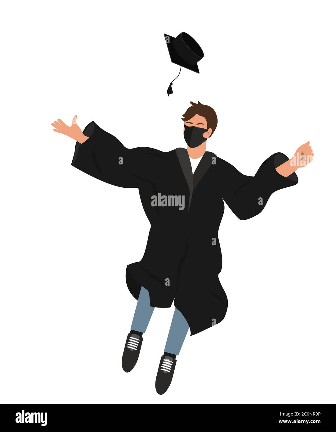 Graduation cap throwing hands hi-res stock photography and images - Alamy