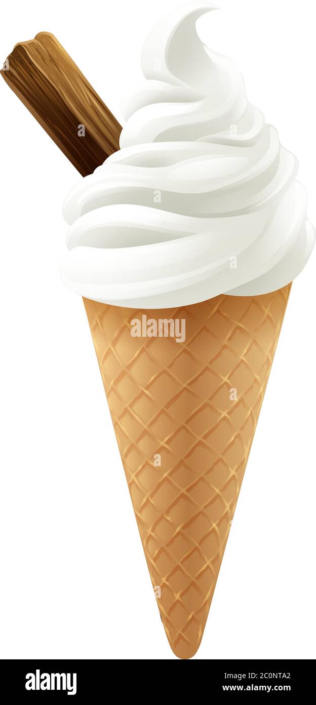 Flake ice cream isolated Stock Vector Images - Alamy