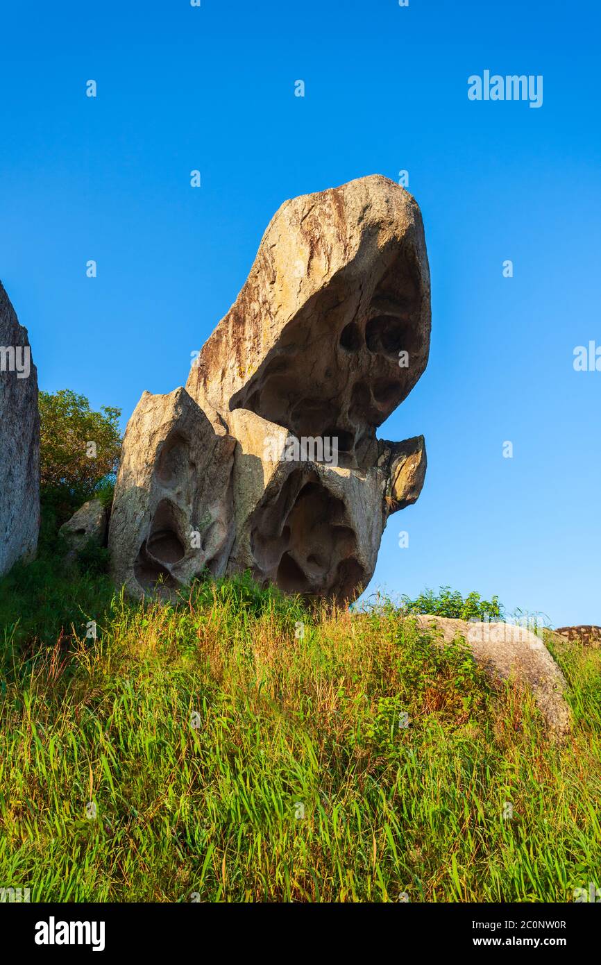 Toad rock on a hill in Mount Abu. Mount Abu is a hill station in ...