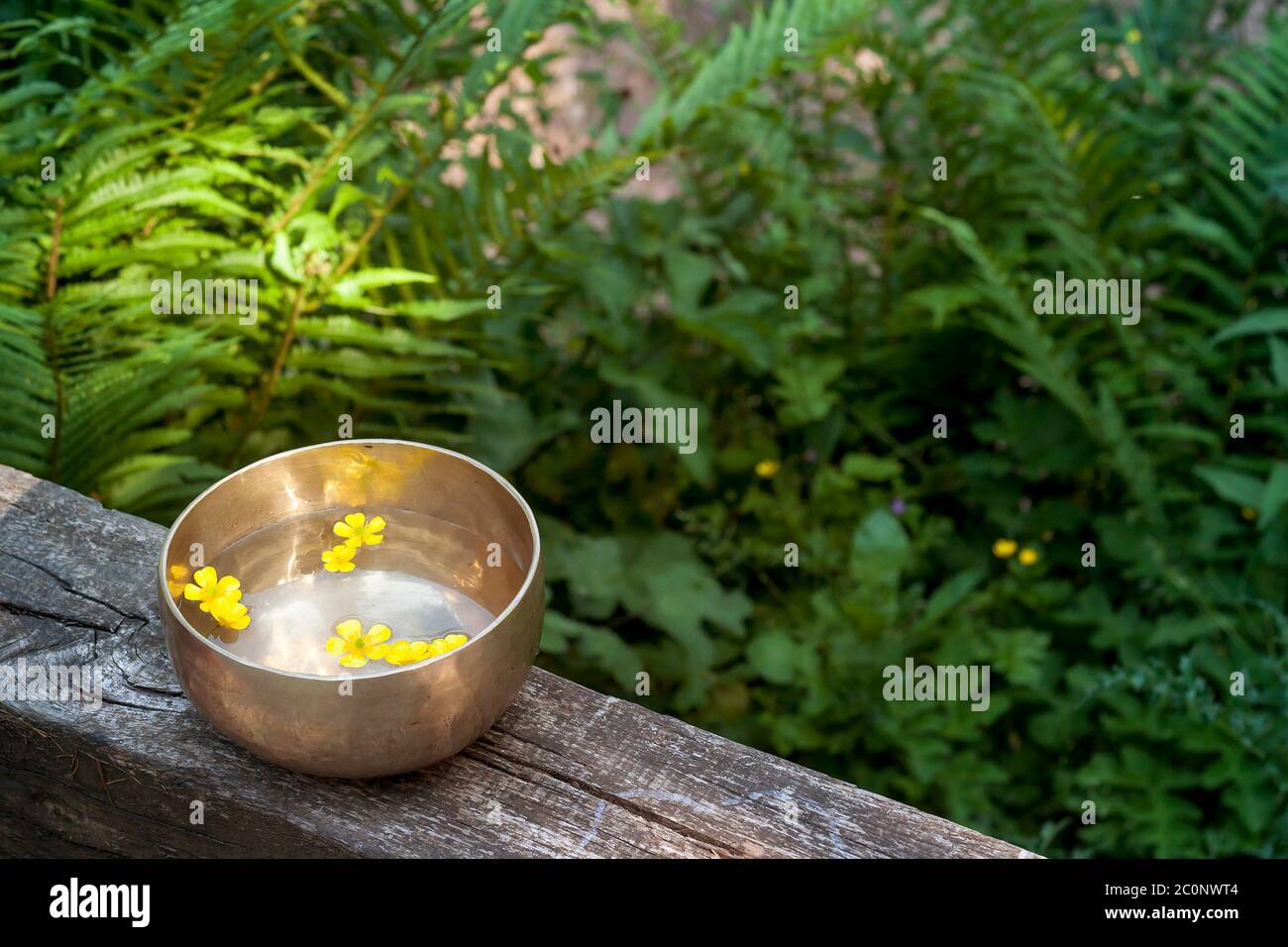 Tibetan singing bowl made of seven metals Stock Photo - Alamy