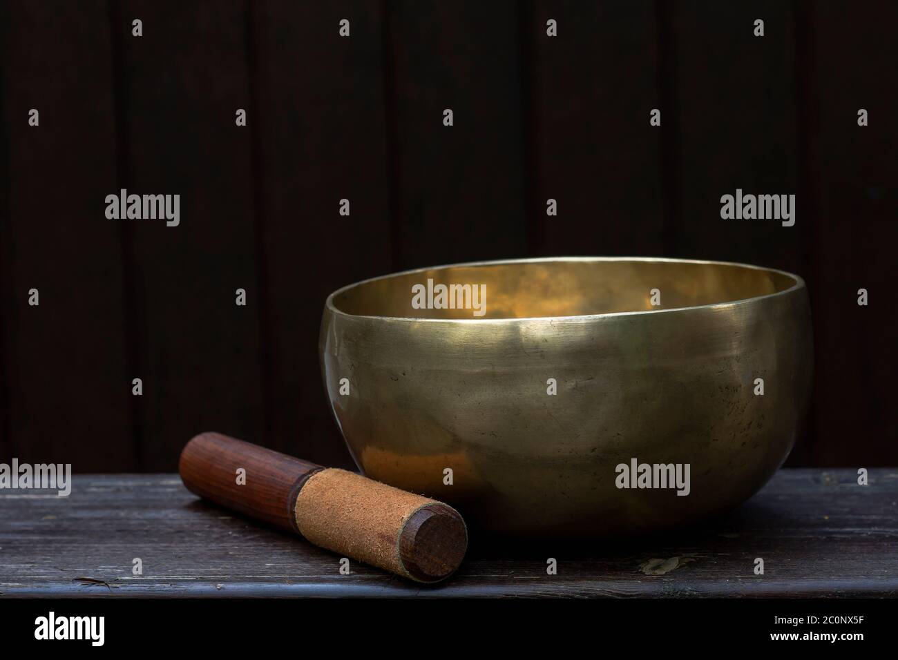Tibetan singing bowl made of seven metals Stock Photo - Alamy