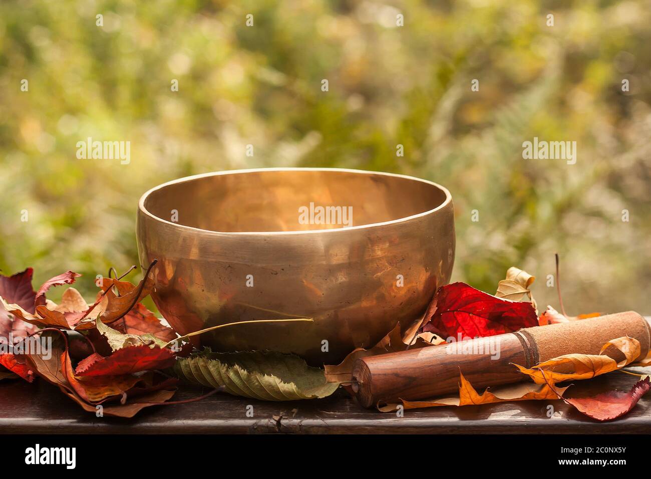 Tibetan singing bowl made of seven metals Stock Photo - Alamy