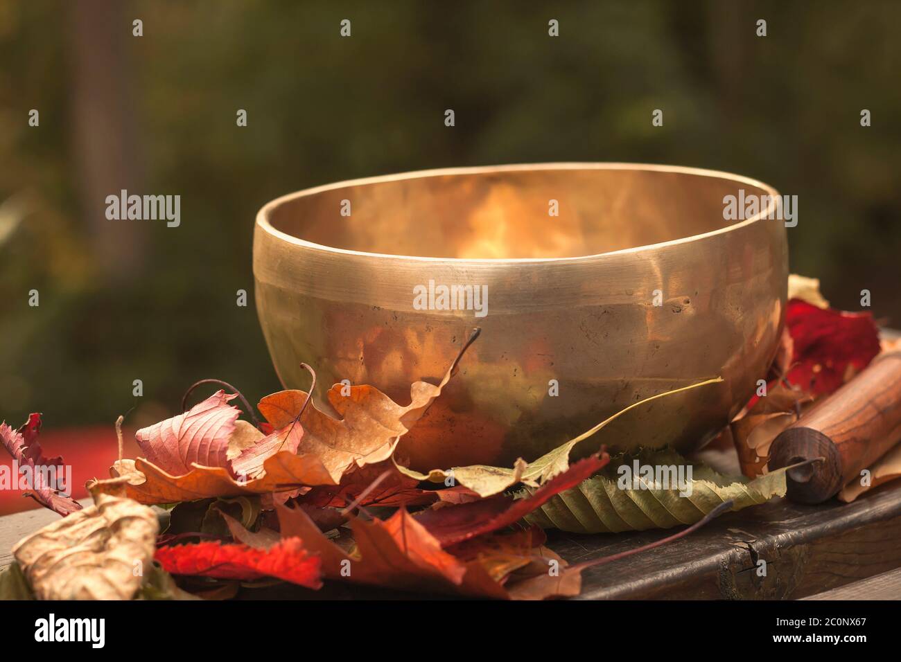 Tibetan singing bowl made of seven metals Stock Photo - Alamy