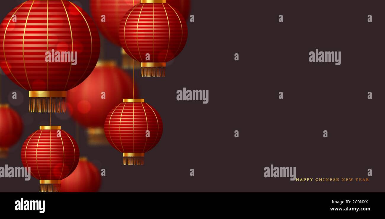 Chinese red hanging lanterns Stock Vector Image & Art - Alamy