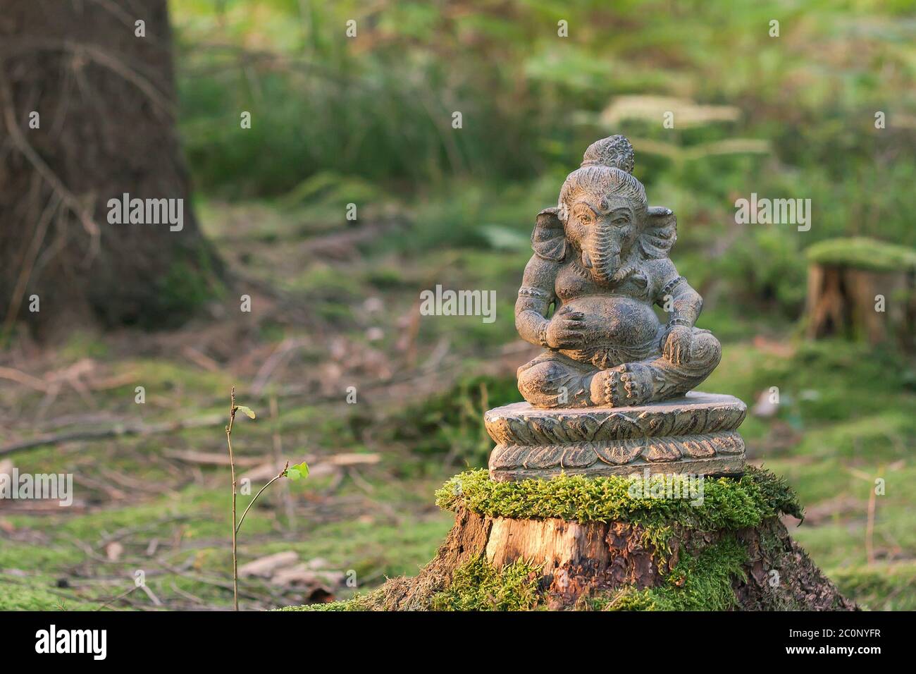 Ganesh decorative stone statue with elephan head Stock Photo - Alamy