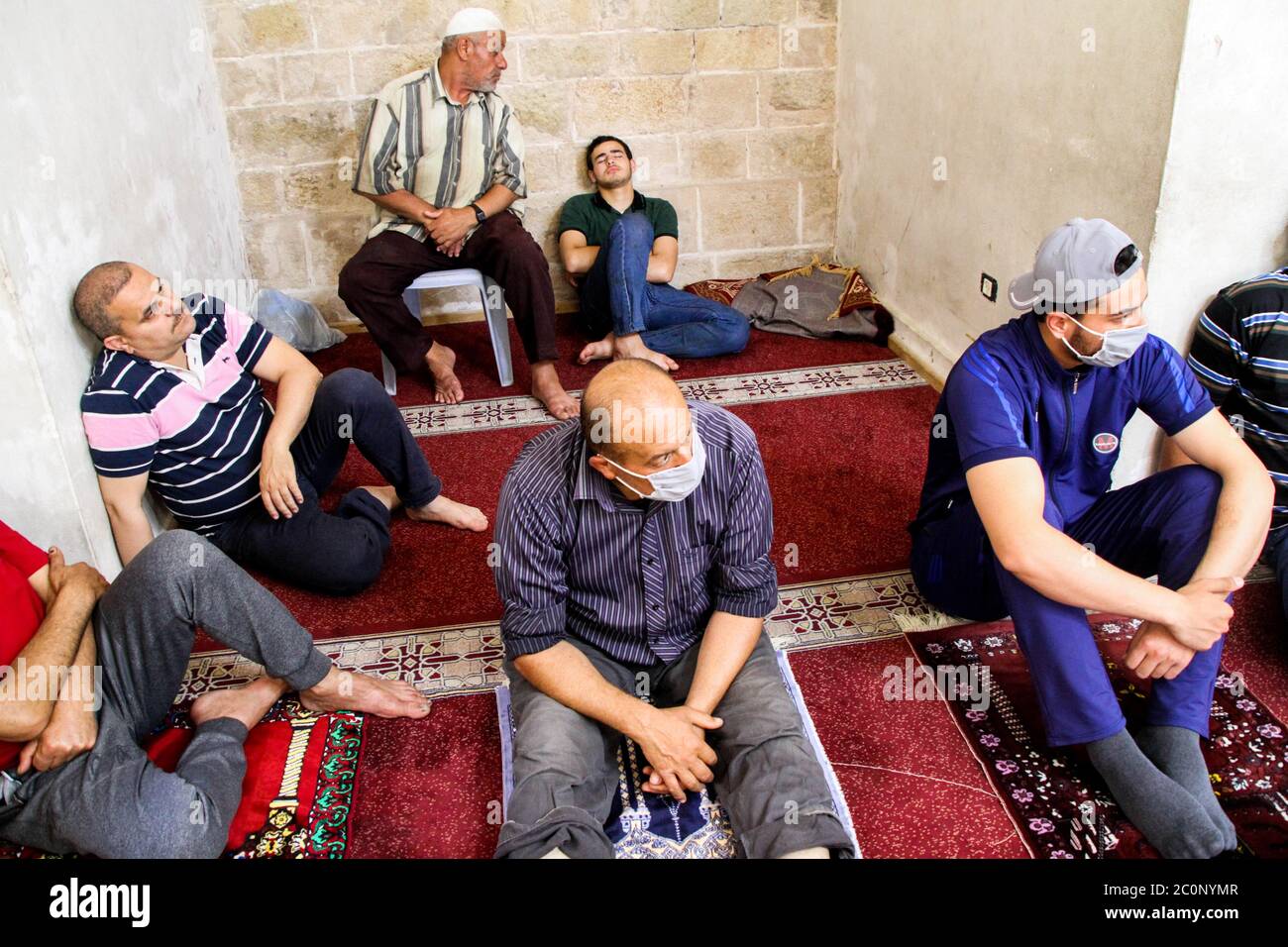 June 12, 2020: Gaza, Palestine. 12 June 2020. Palestinian Muslims ...