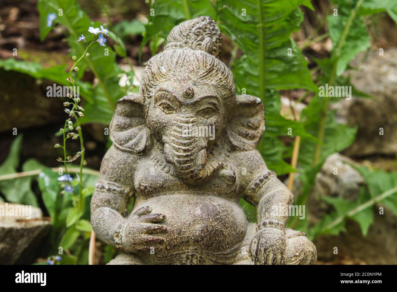 Lord Ganesh decorative stone statue with elephan head Stock Photo - Alamy