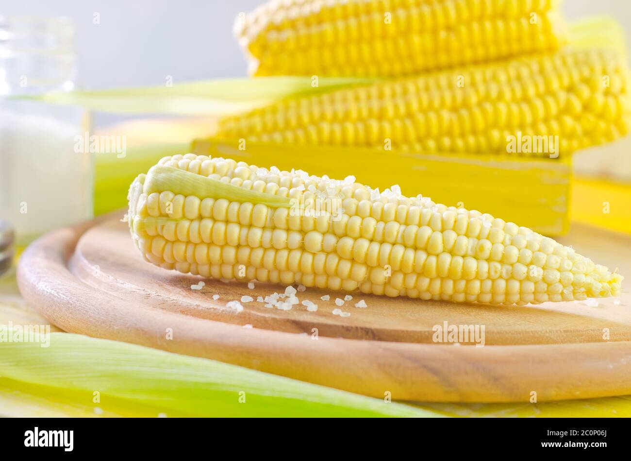Glass spoon corn kernels hi-res stock photography and images - Alamy