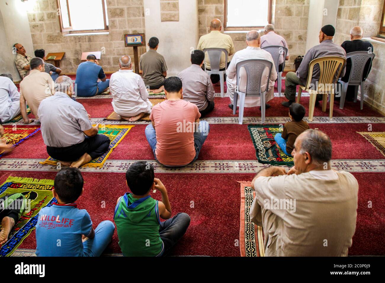 June 12, 2020: Gaza, Palestine. 12 June 2020. Palestinian Muslims ...