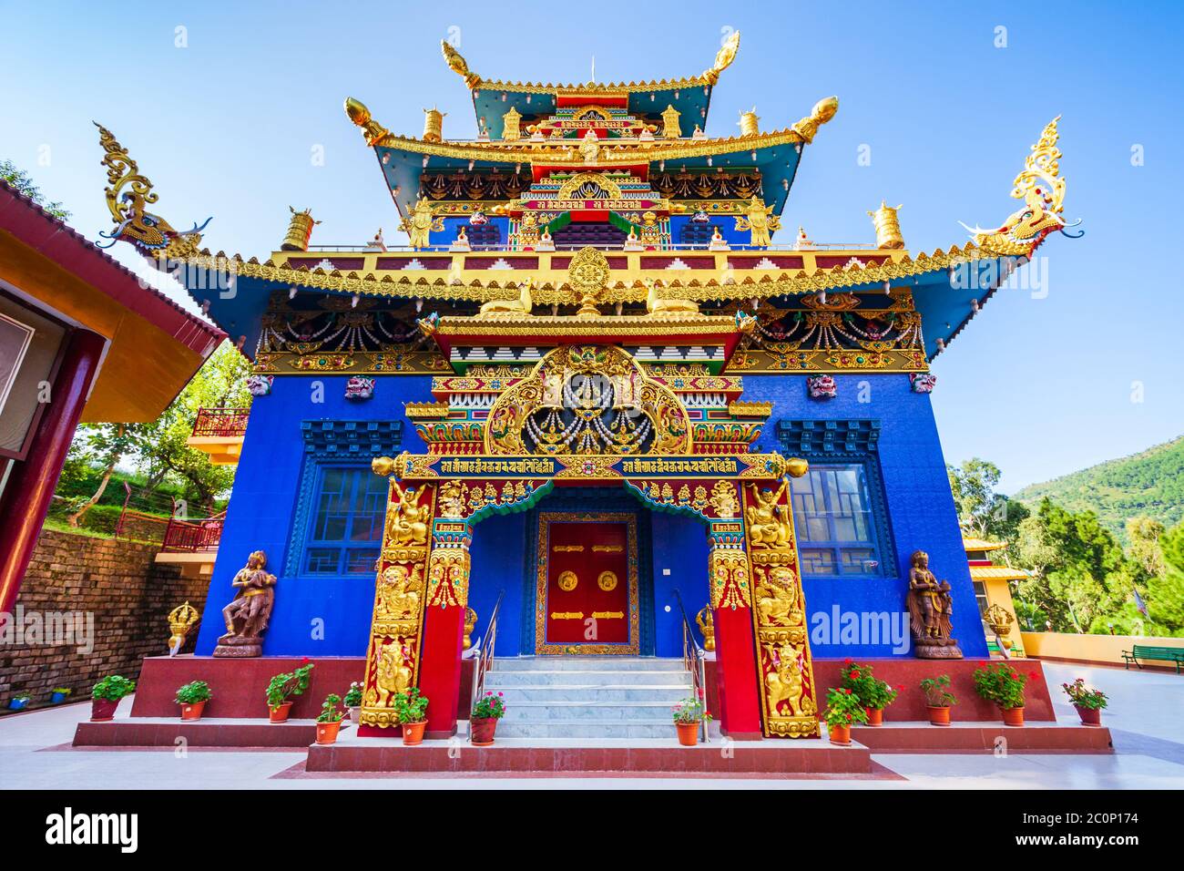 Tso Pema Monastery in Rewalsar town, Himachal Pradesh state in India ...