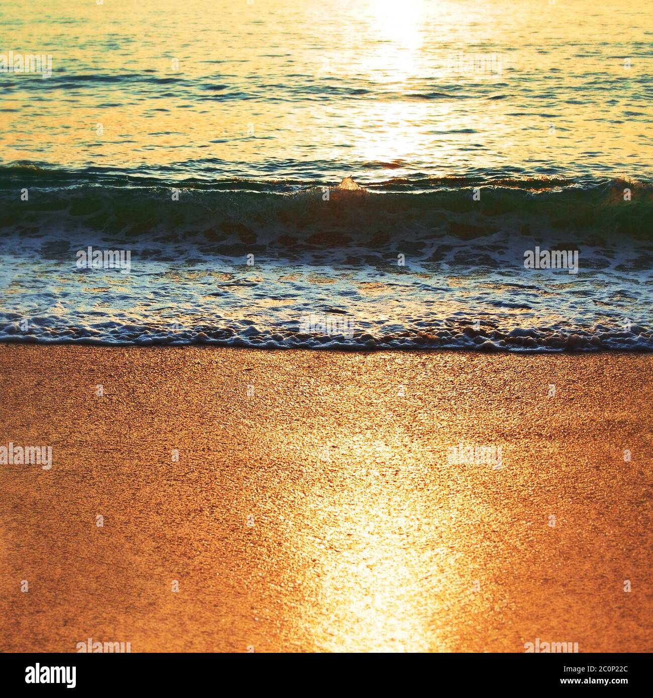 Sea Surface at Sunset Stock Photo - Alamy