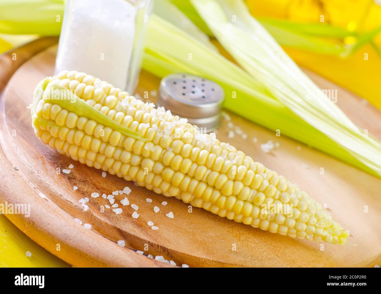 Corn with salt Stock Photo - Alamy
