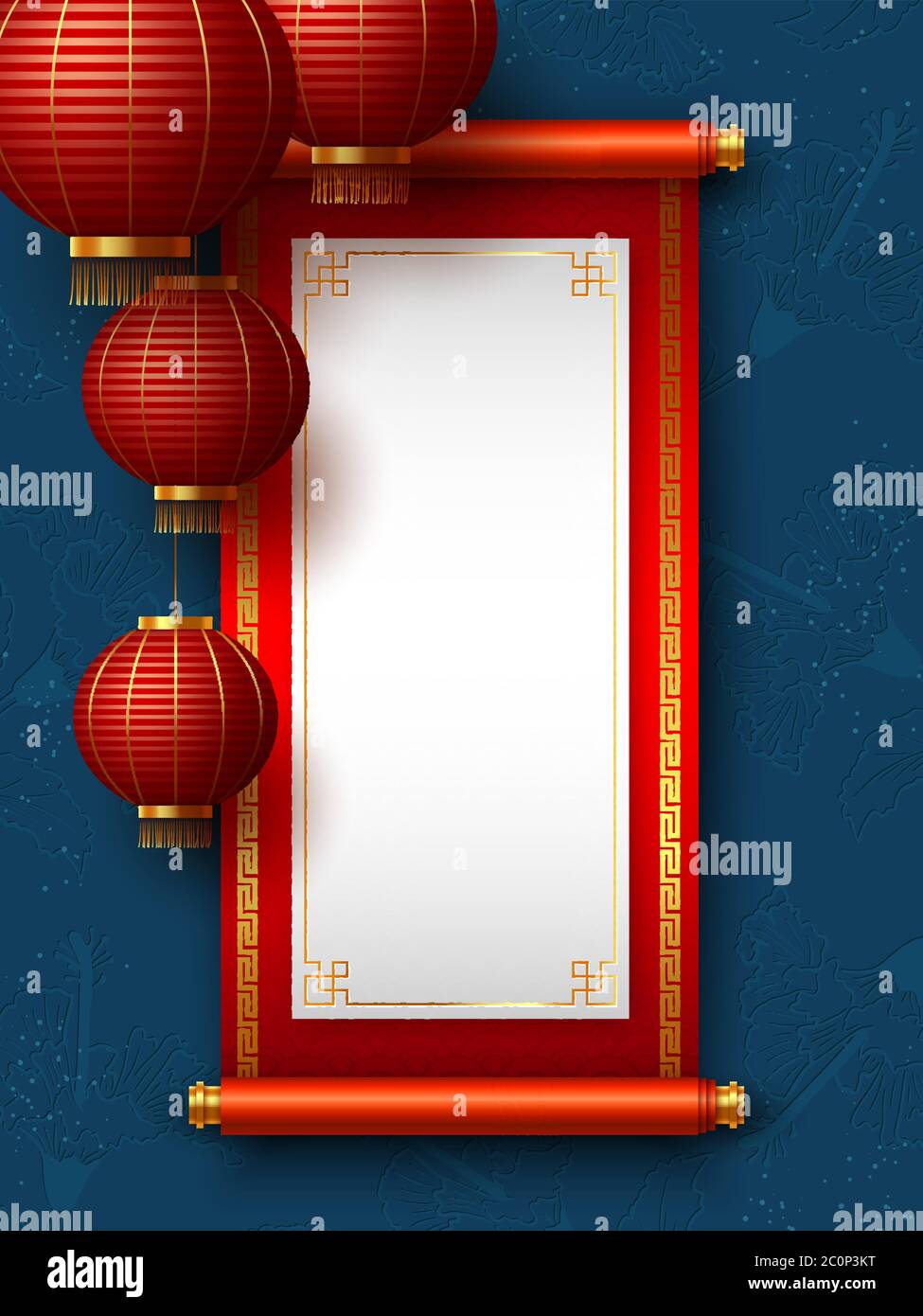 Chinese red scroll hi-res stock photography and images - Alamy