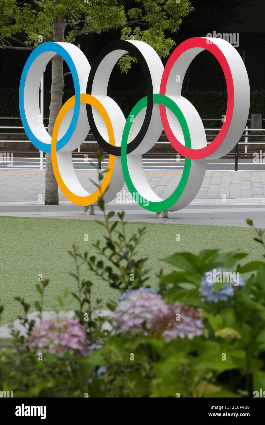 Tokyo. 12th June, 2020. Photo taken on June 12, 2020 shows the Olympic ...