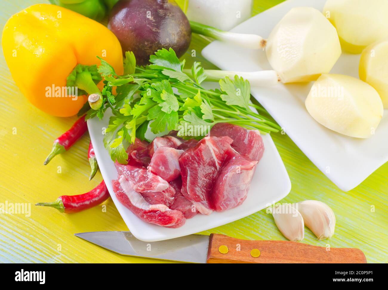 meat and vegetables Stock Photo - Alamy
