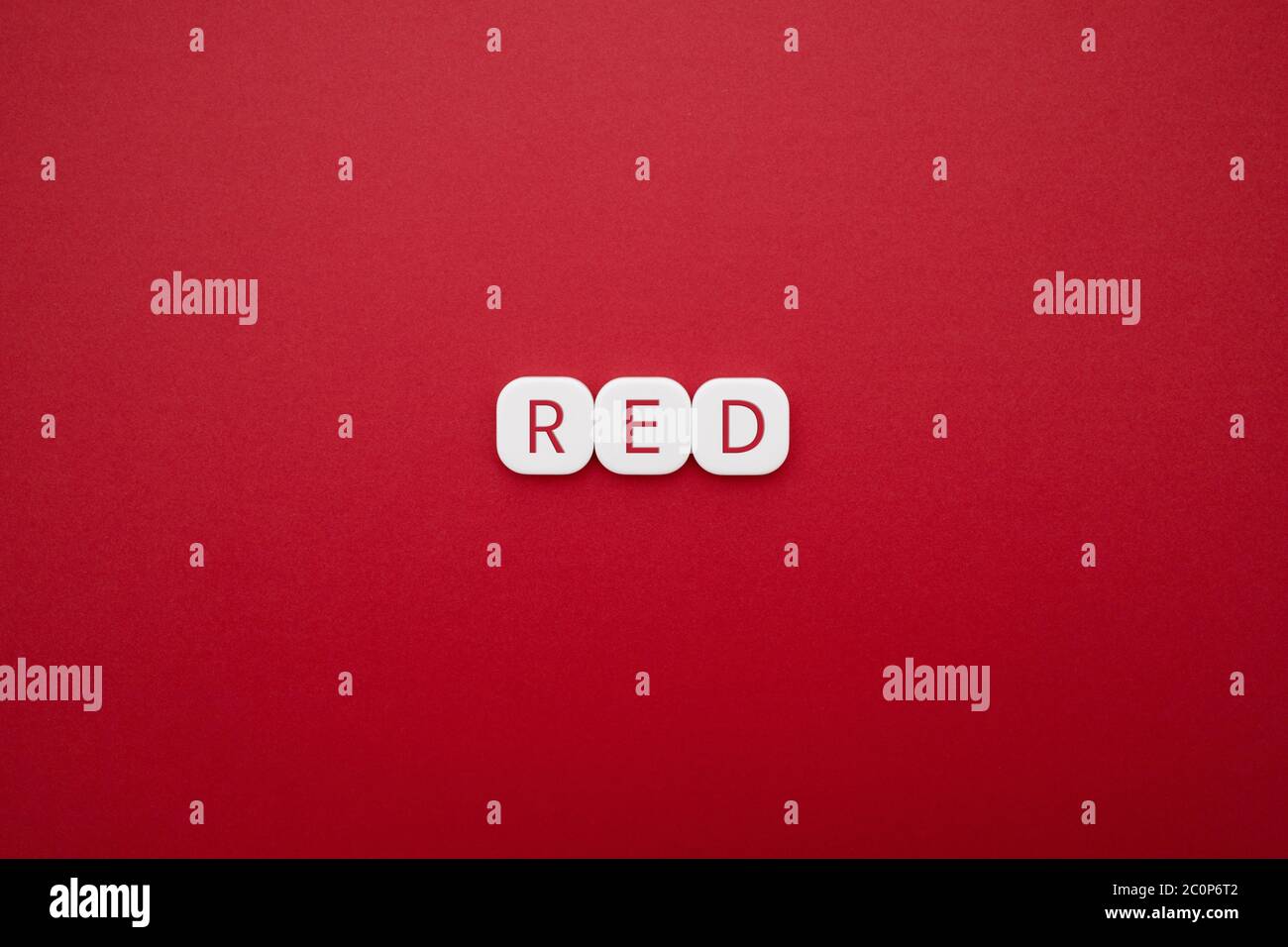 Alphabet RED word block with RED background Stock Photo - Alamy