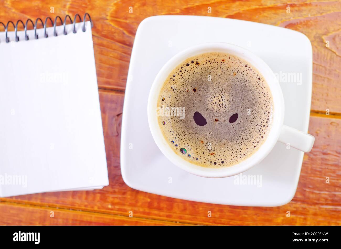 coffee and note Stock Photo - Alamy