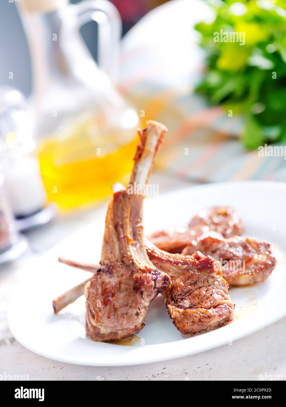 fried chop meat Stock Photo - Alamy
