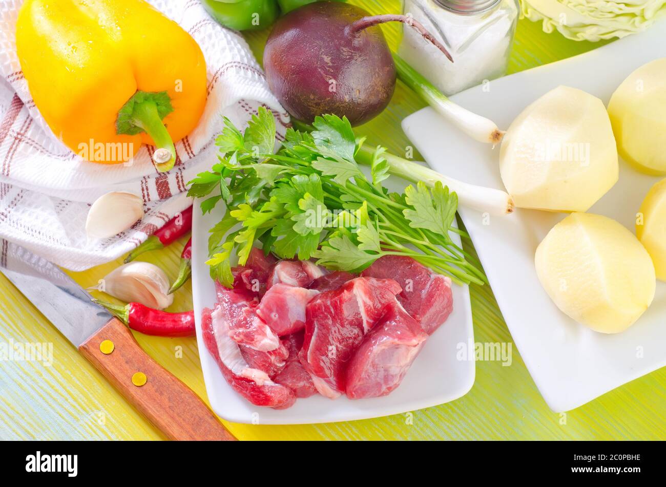 meat and vegetables Stock Photo - Alamy
