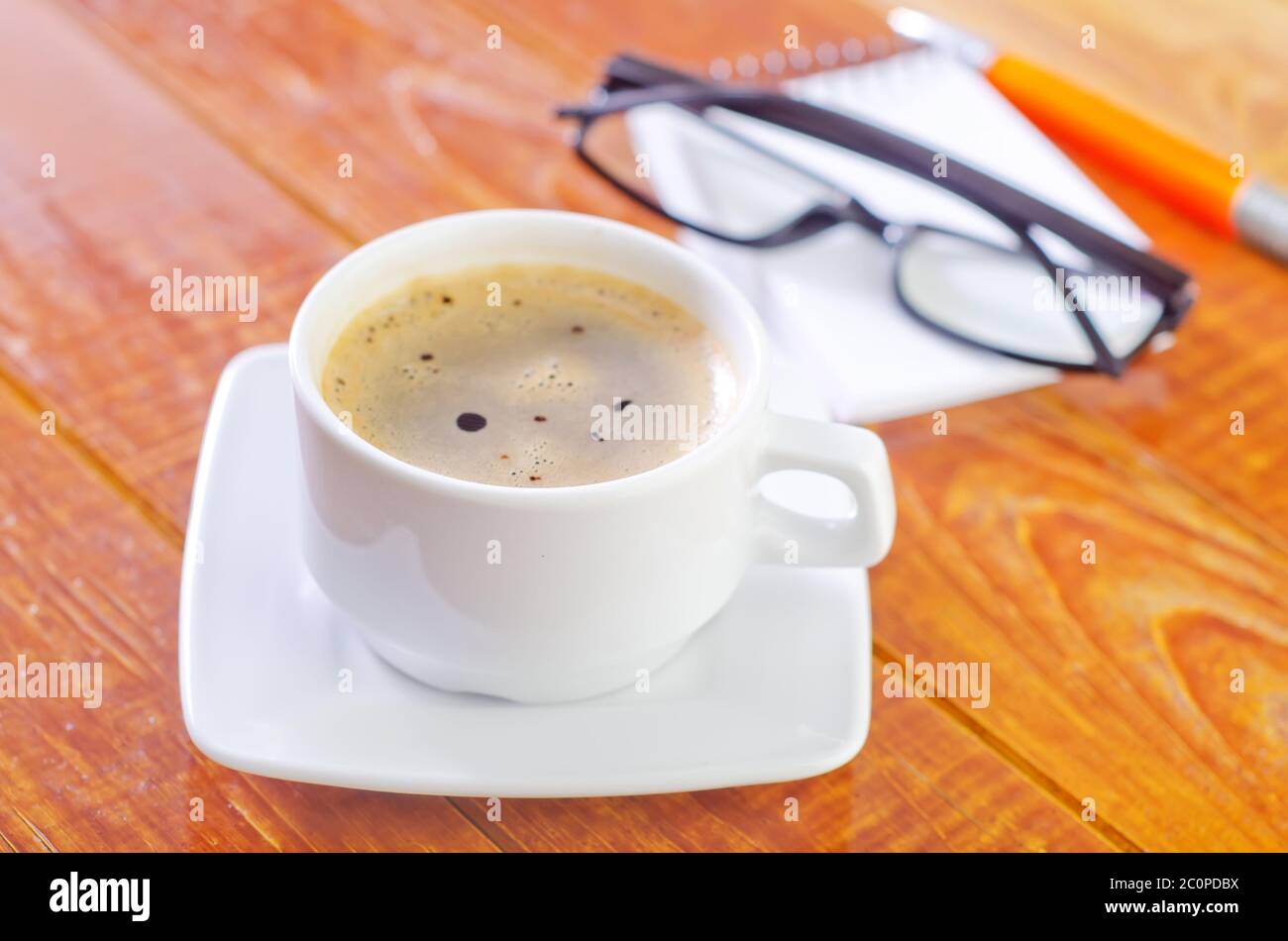 coffee and note Stock Photo - Alamy