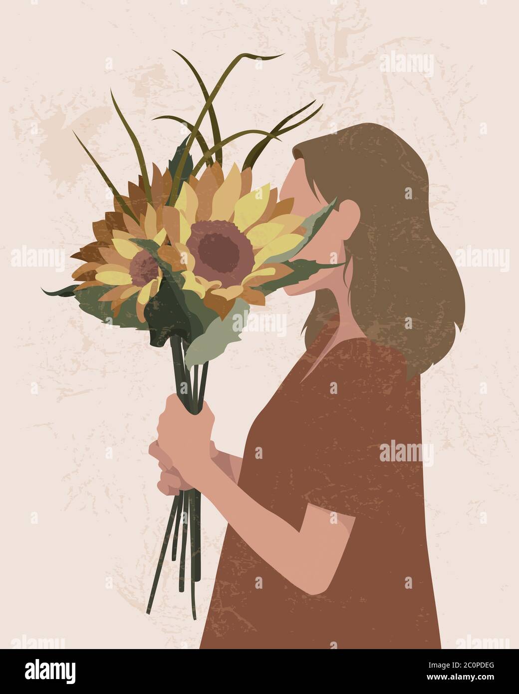 Sunflower young leaves Stock Vector Images - Alamy