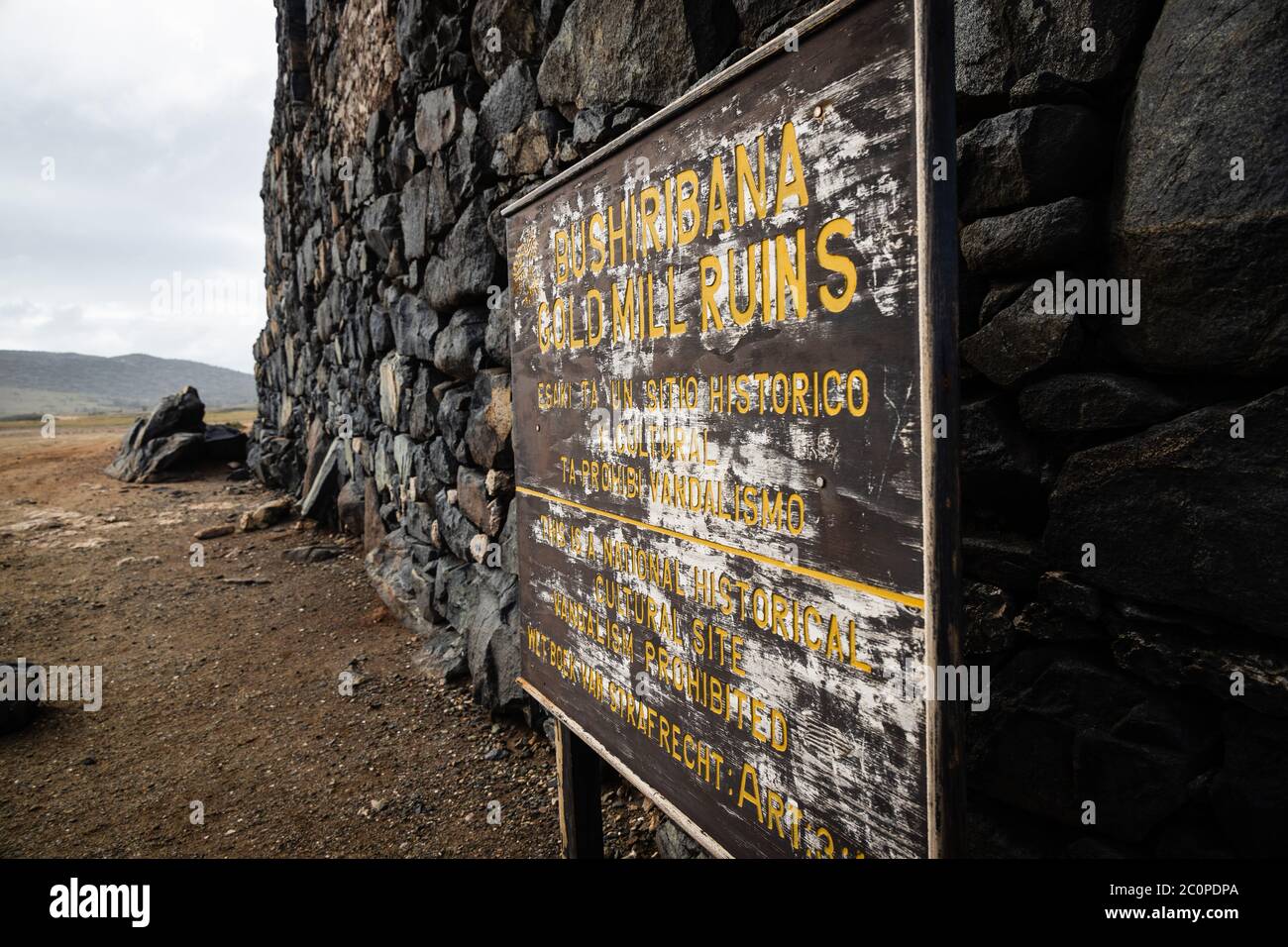 Bushiribana Gold Mill Ruins in Aruba Stock Photo - Alamy