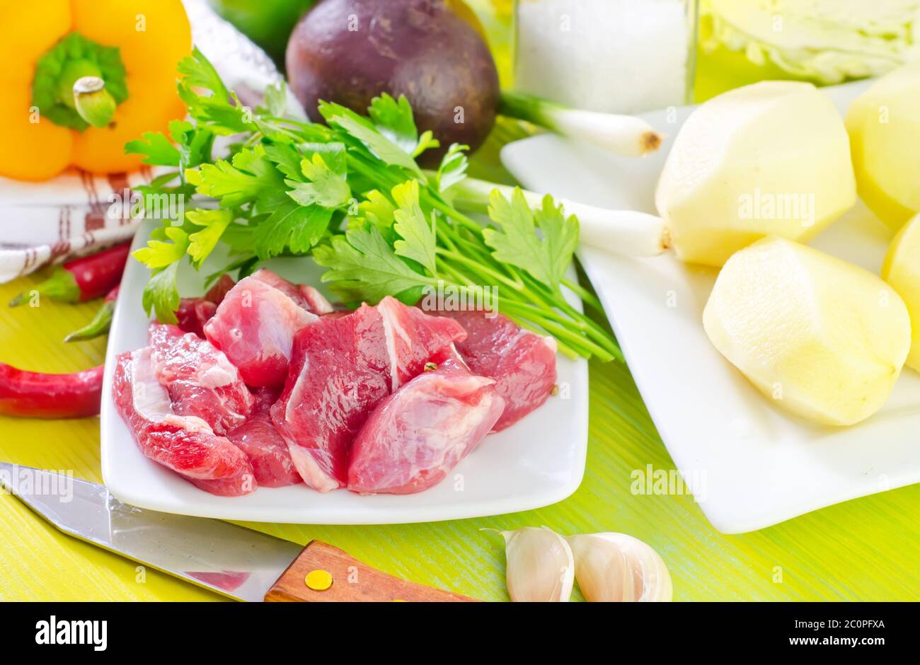 meat and vegetables Stock Photo - Alamy