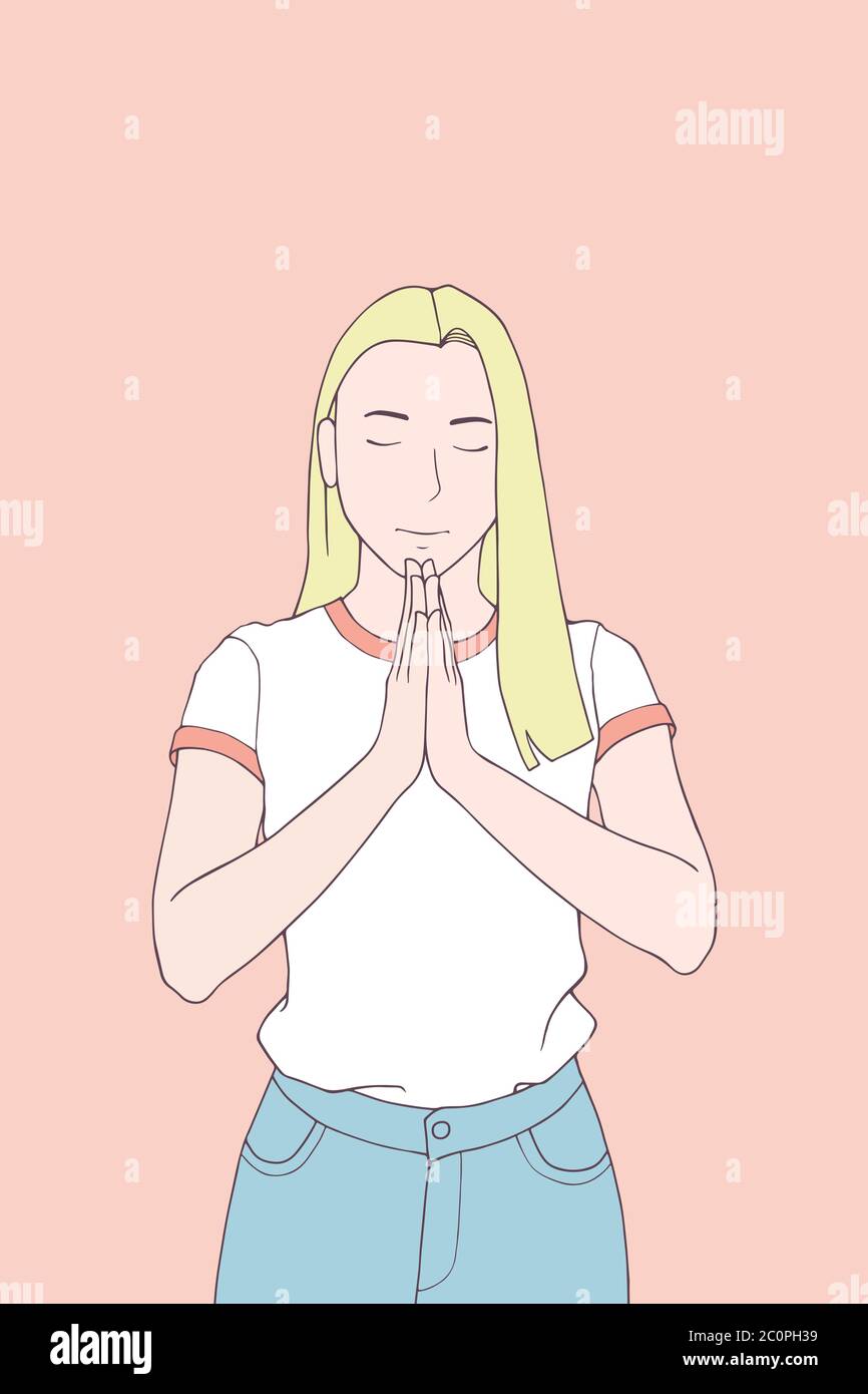 Prayer Stock Vector Images - Alamy