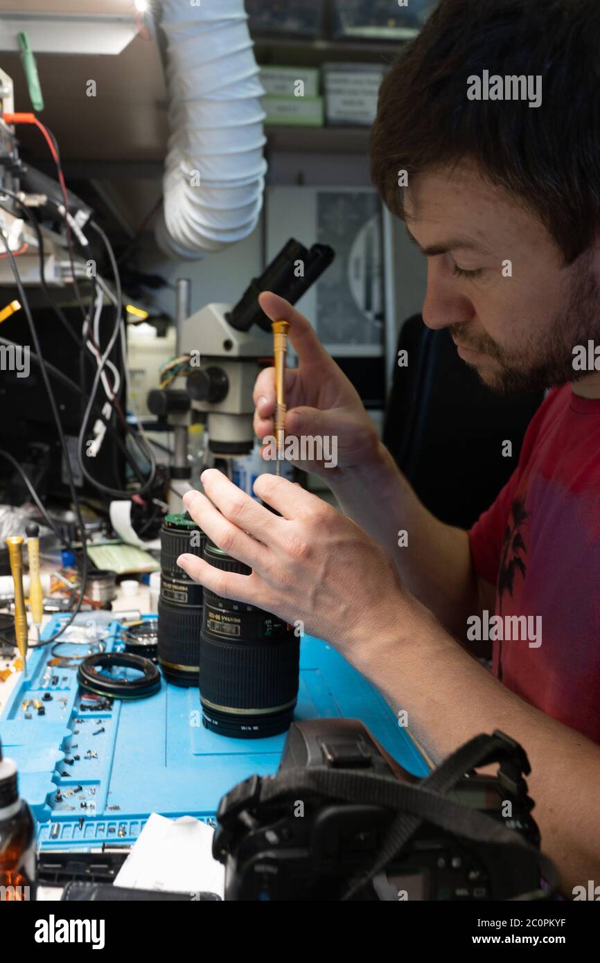 Concentrated repair hi-res stock photography and images - Alamy