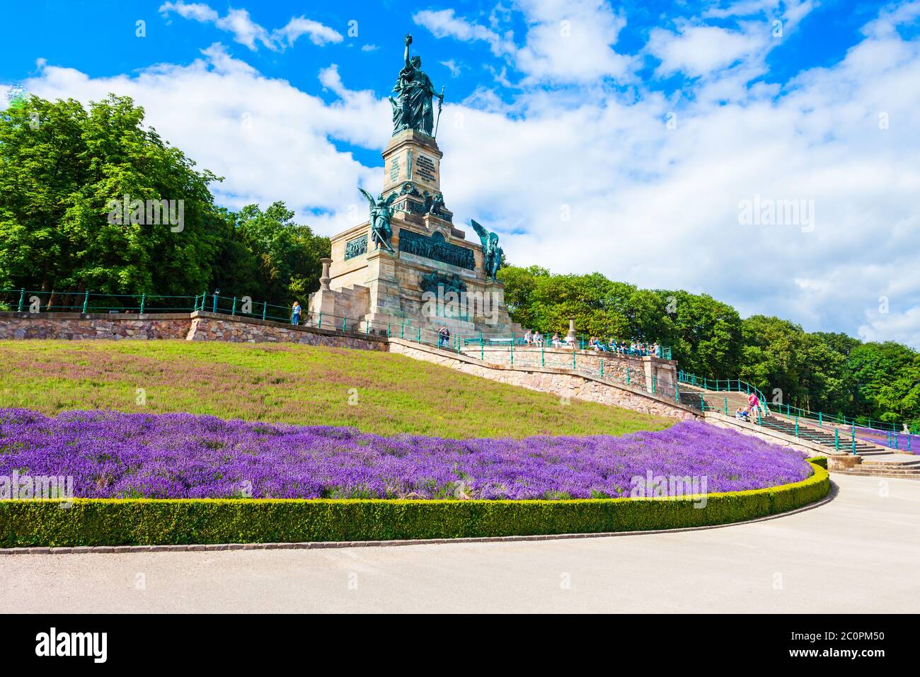 Statue germania niederwalddenkmal niederwald monument hi-res stock ...