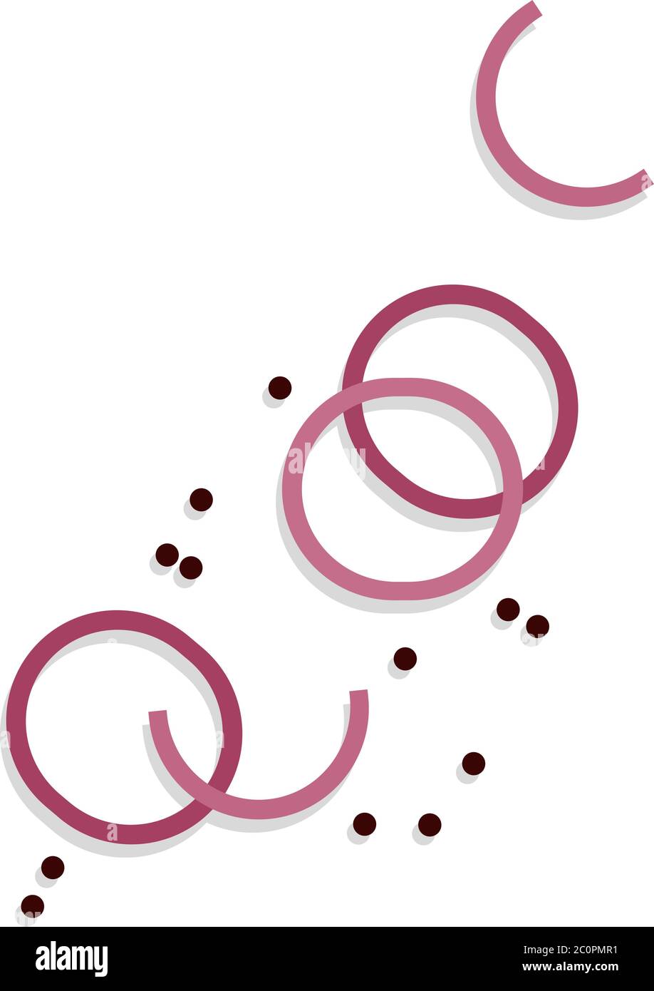 Ring red onion isolated Stock Vector Images - Alamy