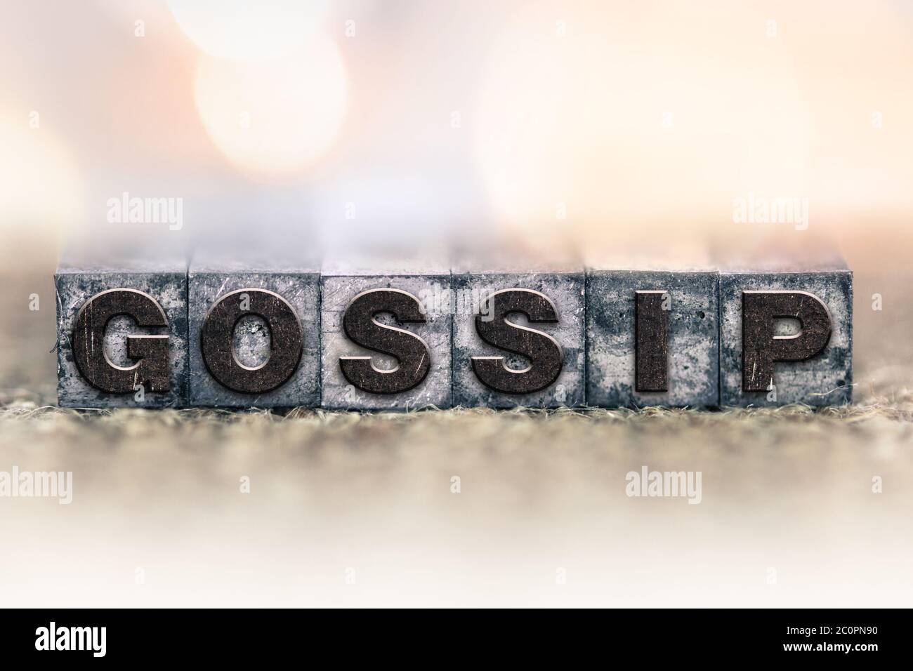 Gossip Concept Vintage Letterpress Type Stock Photo - Alamy