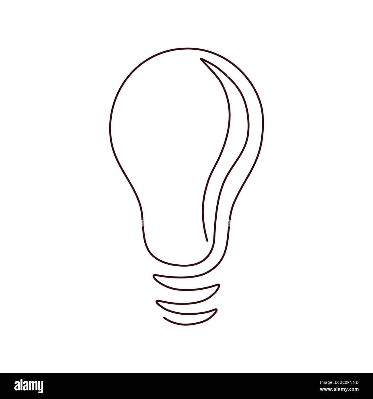 Light bulb continuous line vector illustration with editable stroke ...
