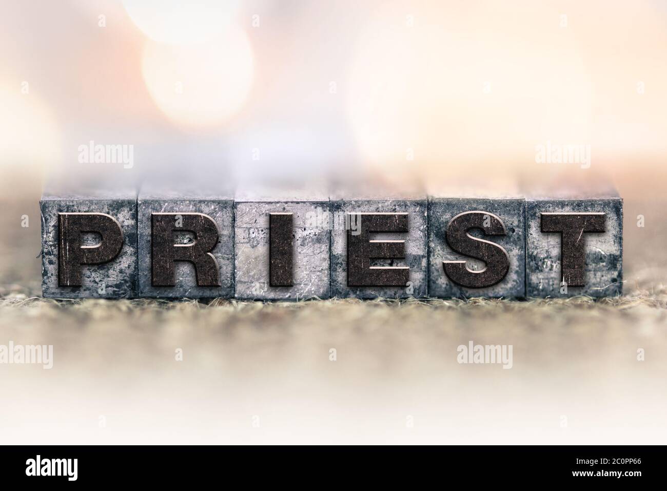 Priest Concept Vintage Letterpress Type Stock Photo - Alamy