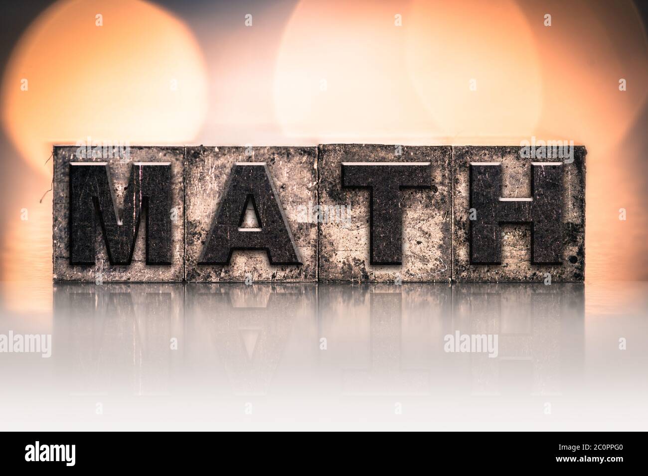 Math Concept Vintage Letterpress Type Stock Photo - Alamy