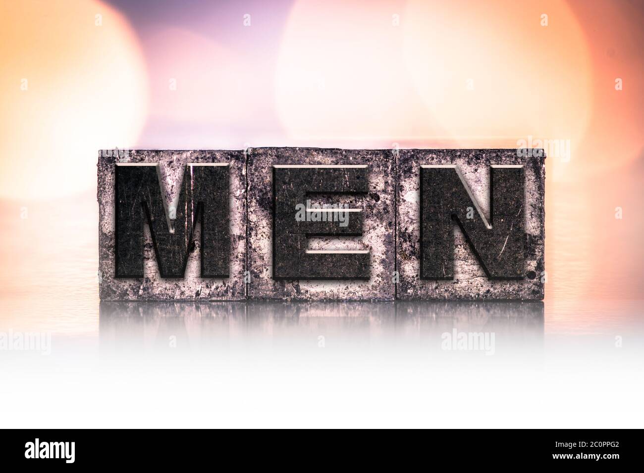 Men Concept Vintage Letterpress Type Stock Photo - Alamy