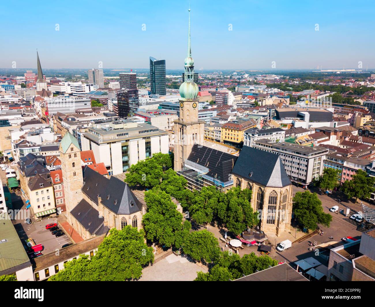 Dortmund city centre aerial panoramic view in Germany Stock Photo - Alamy