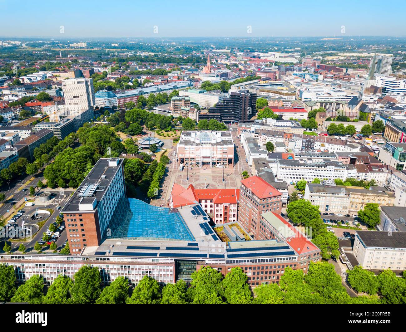Dortmund city centre aerial panoramic view in Germany Stock Photo - Alamy