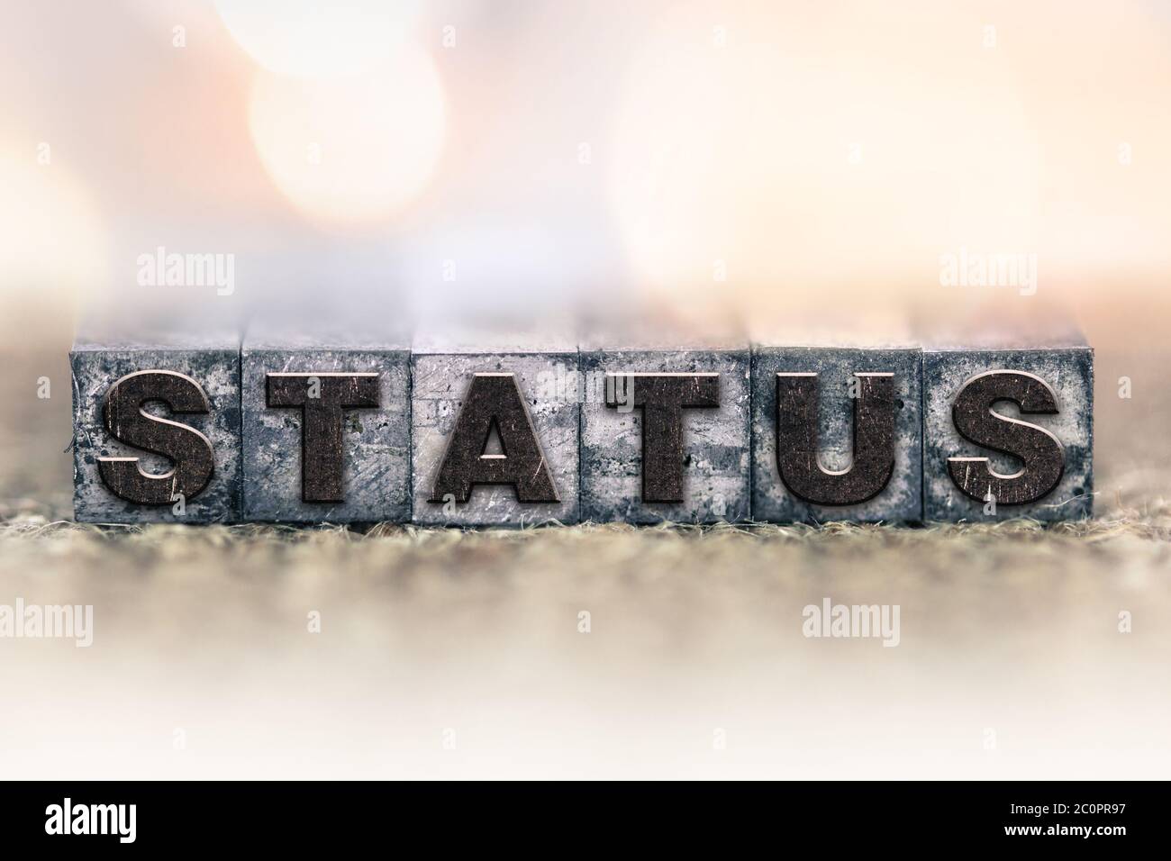 Status Concept Vintage Letterpress Type Stock Photo - Alamy