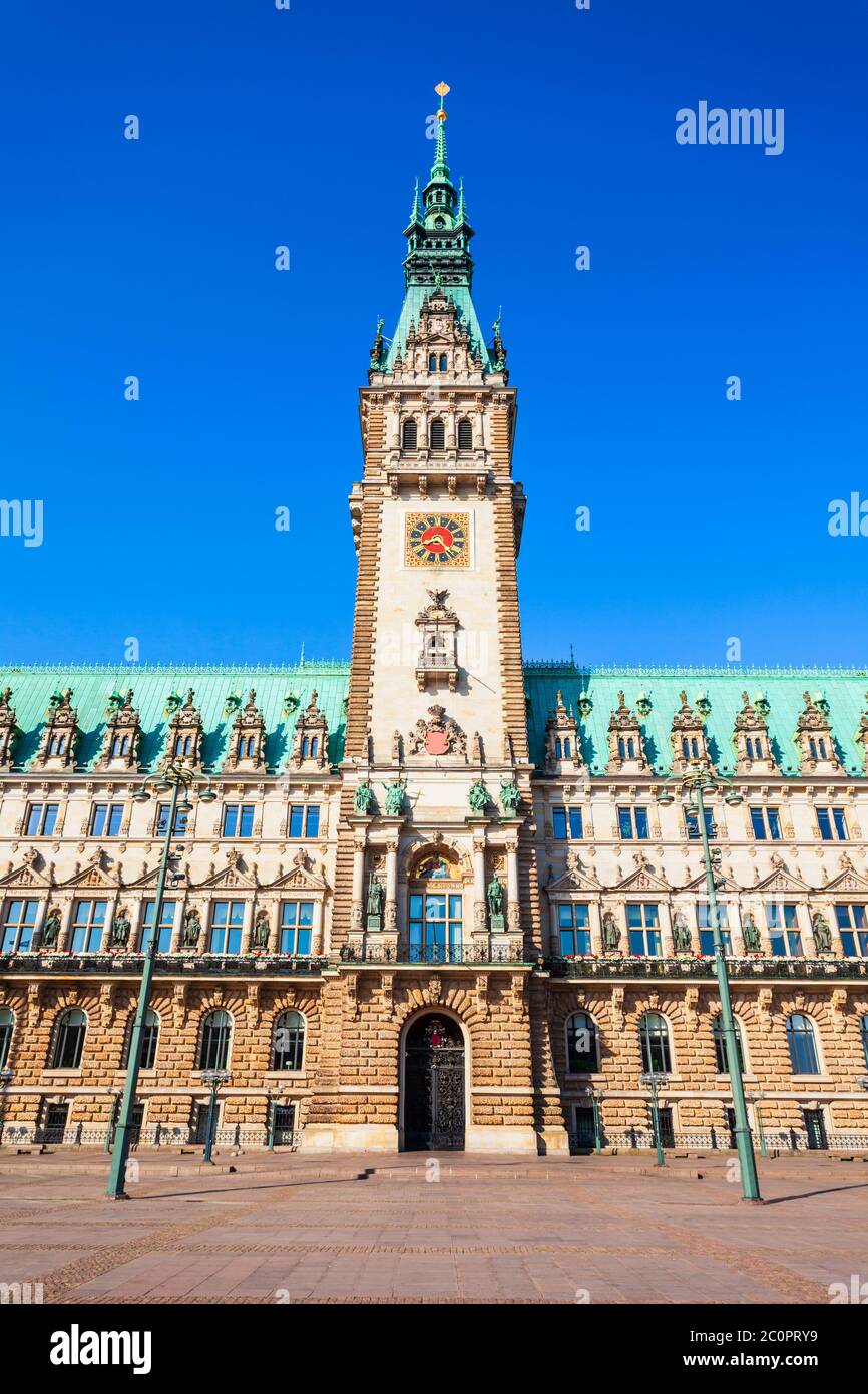 Hamburg City Hall or Hamburger Rathaus is the seat of local government ...