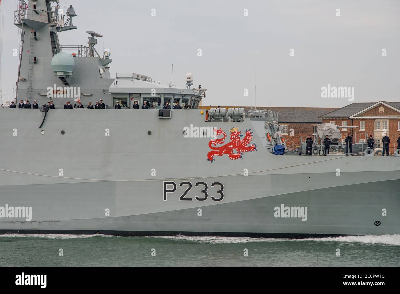 The Royal Navy offshore patrol vessel HMS Tamar (P233) returned to ...