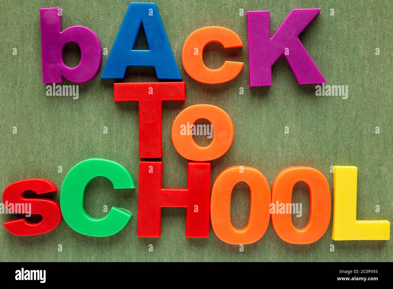Back to school alphabet letters Stock Photo - Alamy
