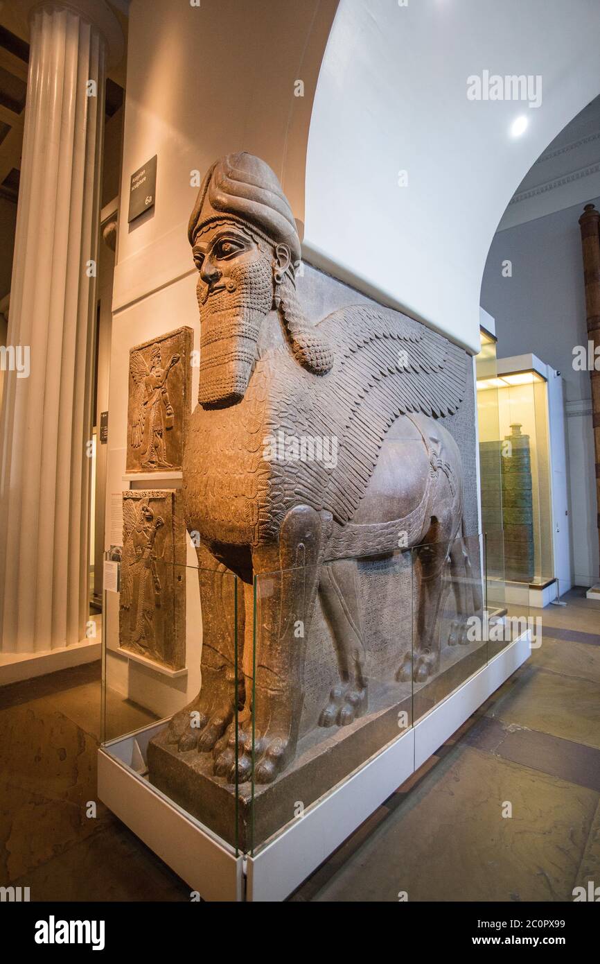 Winged lion british museum hi-res stock photography and images - Alamy
