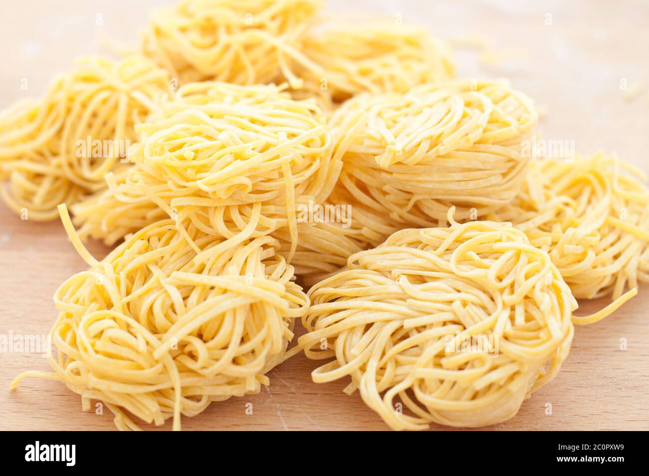 Pasta typical of Piedmont called tajarin Stock Photo - Alamy