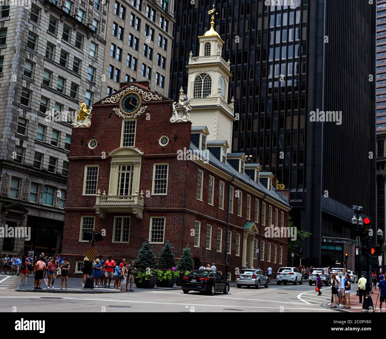 Boston old state school Stock Photo - Alamy