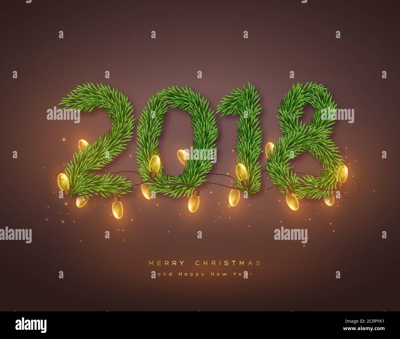 Branches from pine fir Stock Vector Images - Alamy