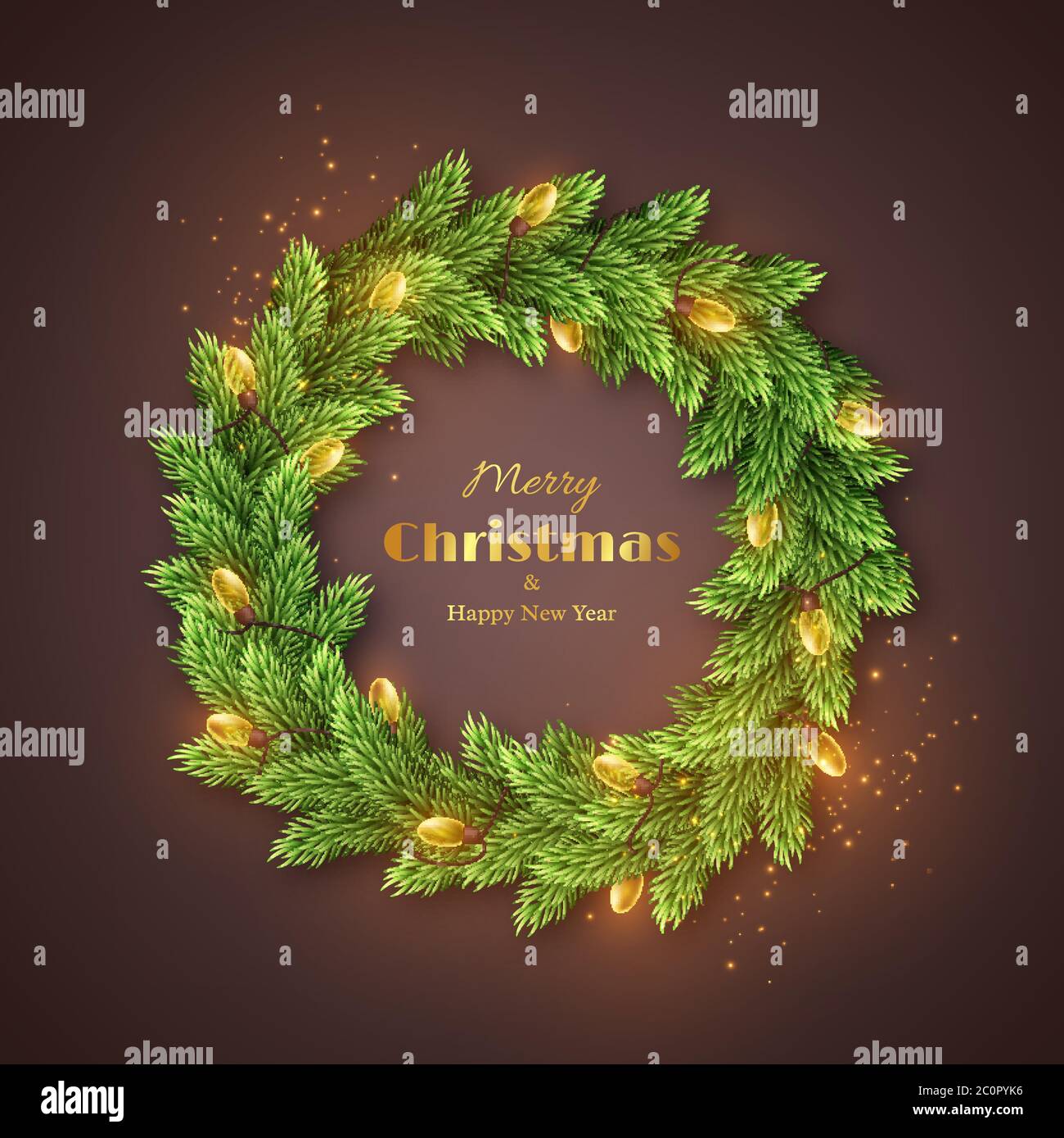 Christmas holiday wreath Stock Vector Image & Art - Alamy