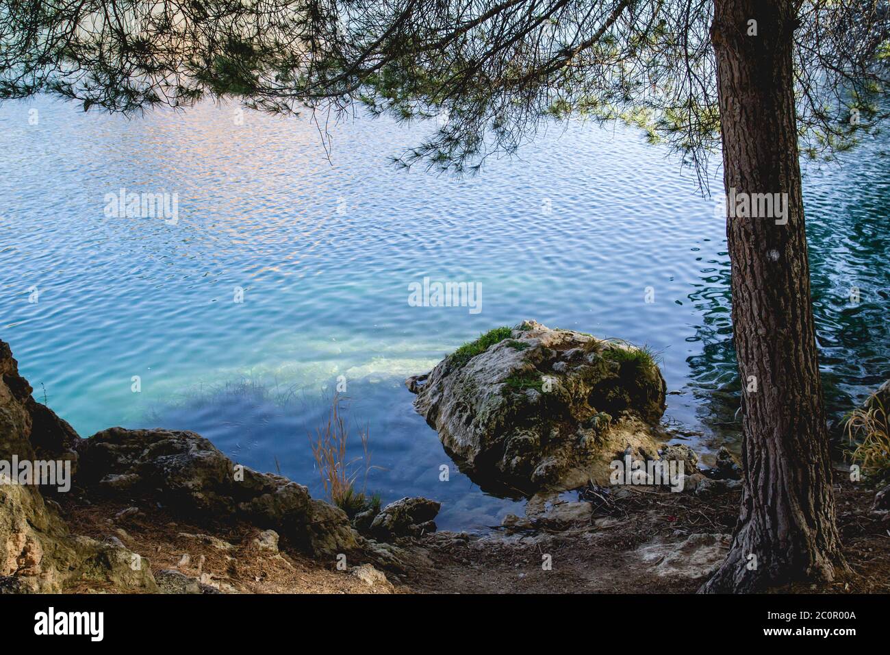 Lagoon with blue turquoise water Stock Photo - Alamy